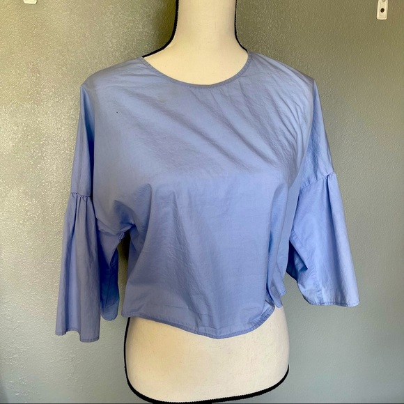 Zara | Tops | Flared Arms Crop Top | Poshmark